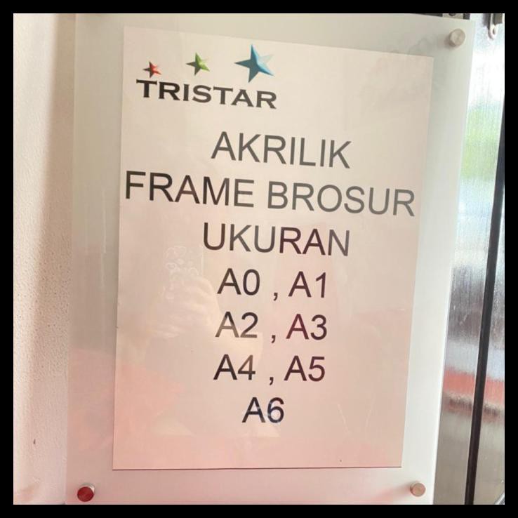 Jual Akrilik Frame Brosur Putih (Ukuran A0) (Ketebalan Cek Deskripsi ...