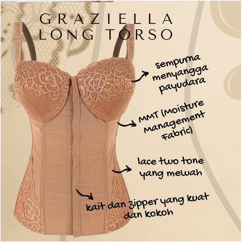Jual Longtorso Fiori Graziella original /longtorso Fiori /body shaper ...