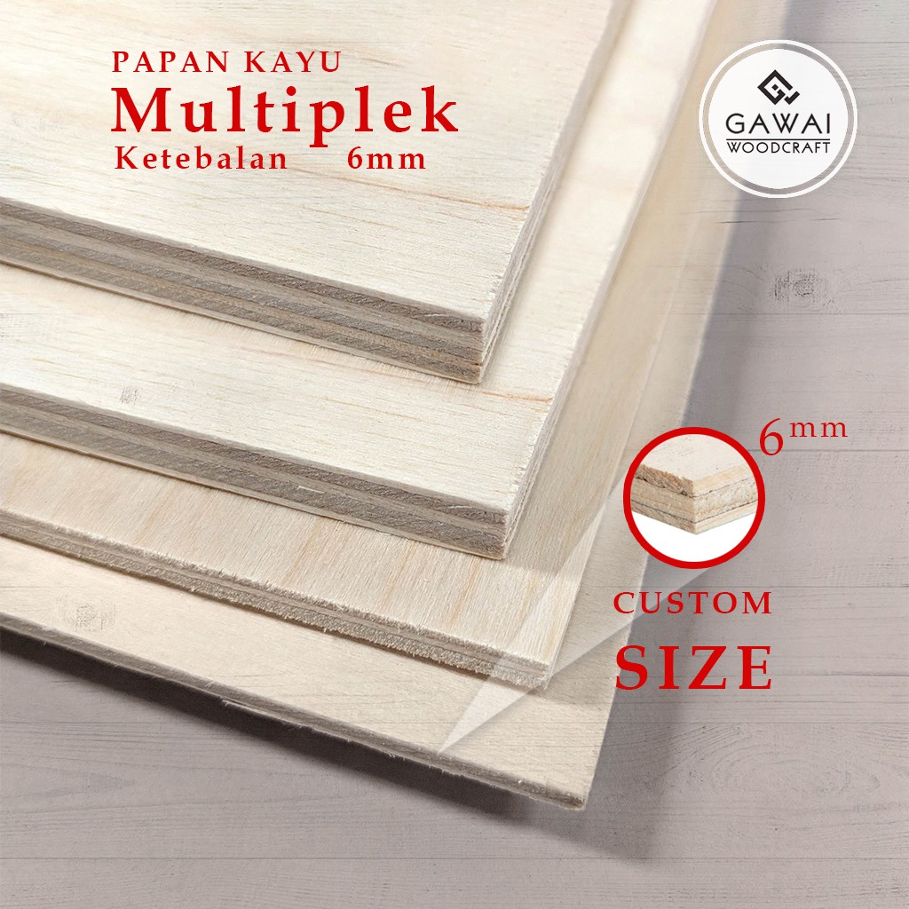 Jual Papan Kayu Triplek / MULTIPLEK 6mm Custom | Shopee Indonesia