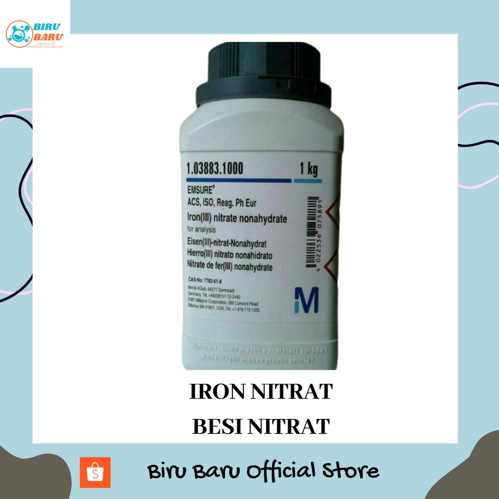 Jual IRON NITRATE / IRON NITRAT / FeNO3 2 GRAM PRO ANALISA MERCK BEST ...