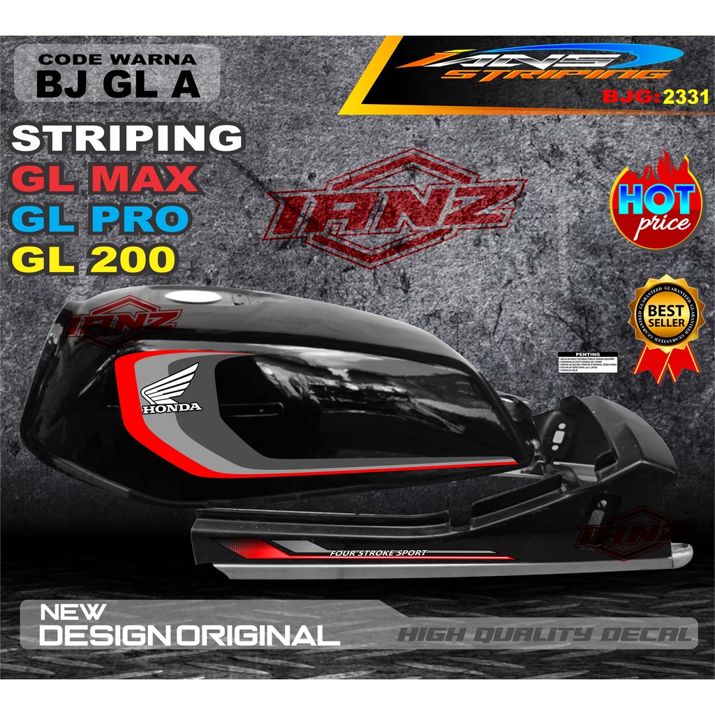 Jual STRIPING GL PRO TERBARU / STIKER MOTOR GL TERMURAH / STRIPING ...