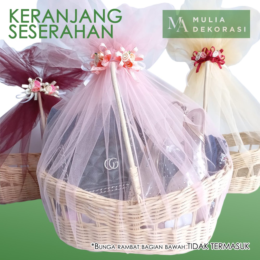 Jual Keranjang Hantaran Seserahan Lamaran Parcel Lengkap dengan Kain ...