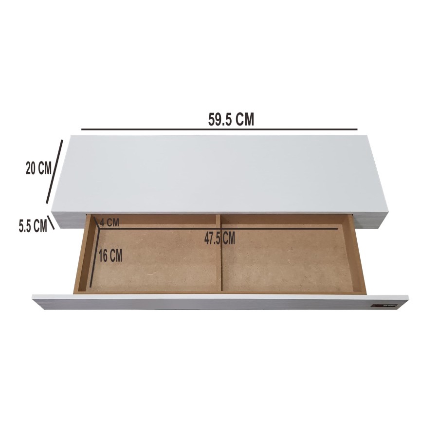 Jual Ambalan Laci Melayang / Ambalan Rak Dinding Melayang dengan Laci ...