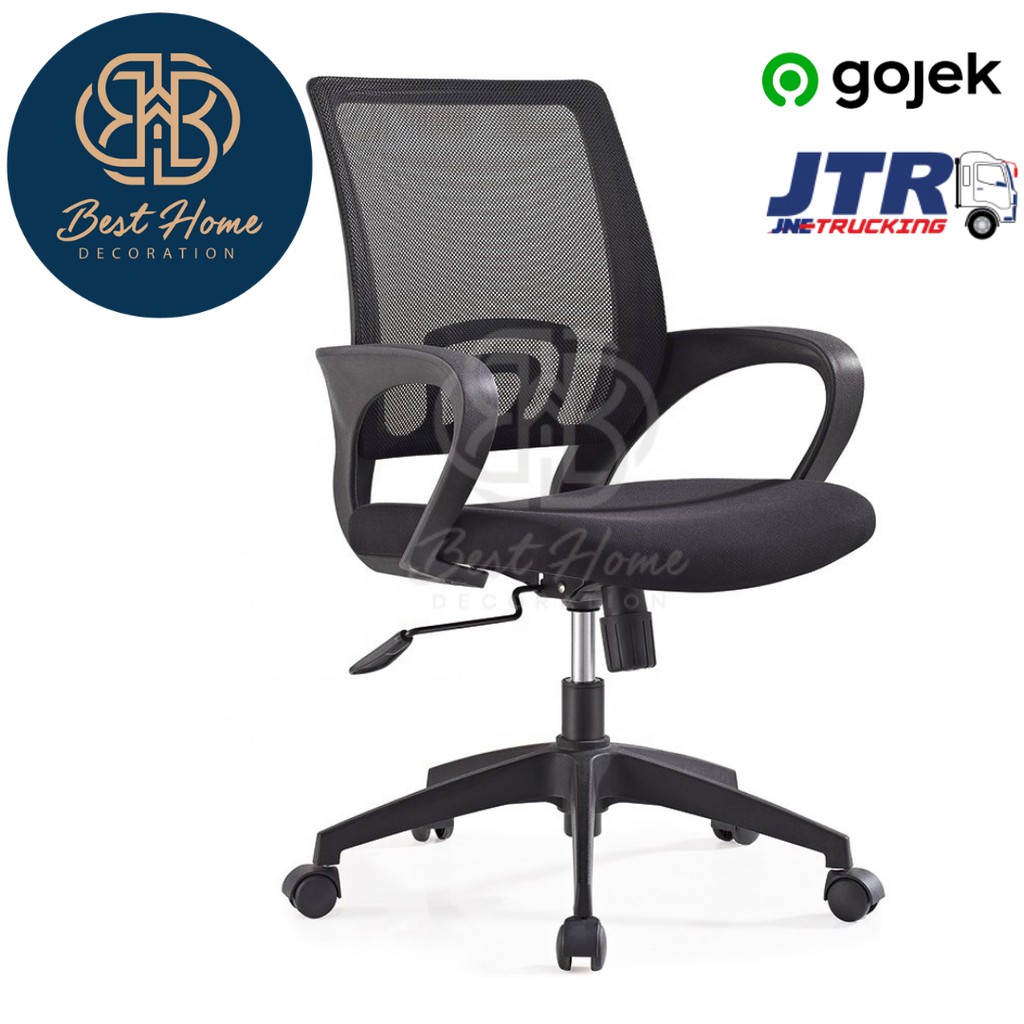 Jual KURSI KERJA / KURSI KANTOR HIDROLIK DENGAN SANDARAN JARING uk 62 x ...