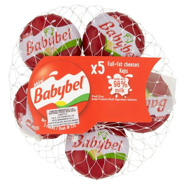 Jual Keju Mini Babybell 22g x 5 (Cheese Babybel Mini Red Wax) (Via ...