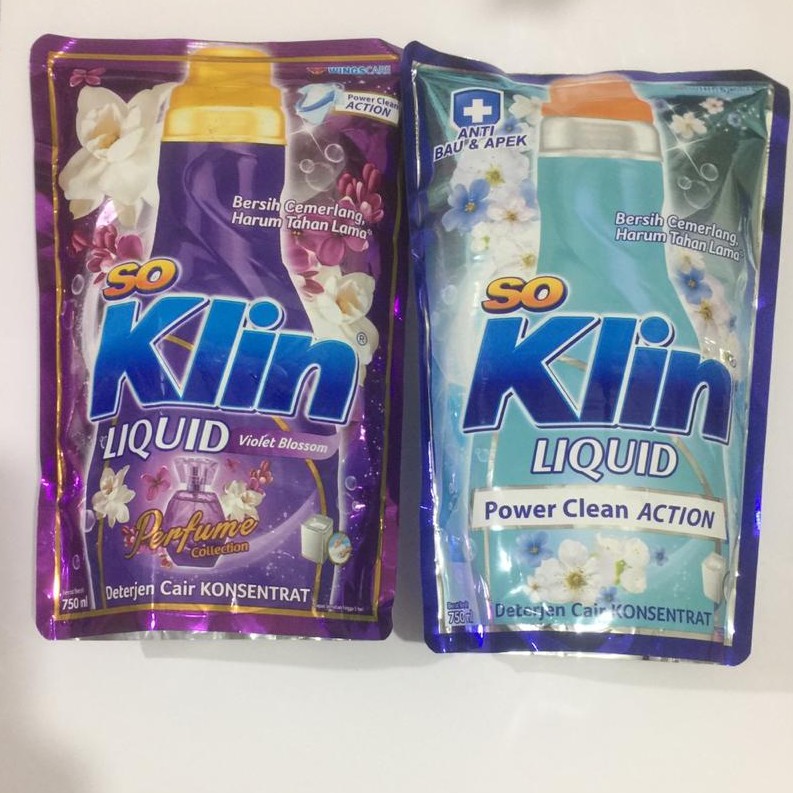 Jual So Klin Liquid Power Clean Action atau Deterjen Cair Konsentrat 800 ml | Shopee Indonesia
