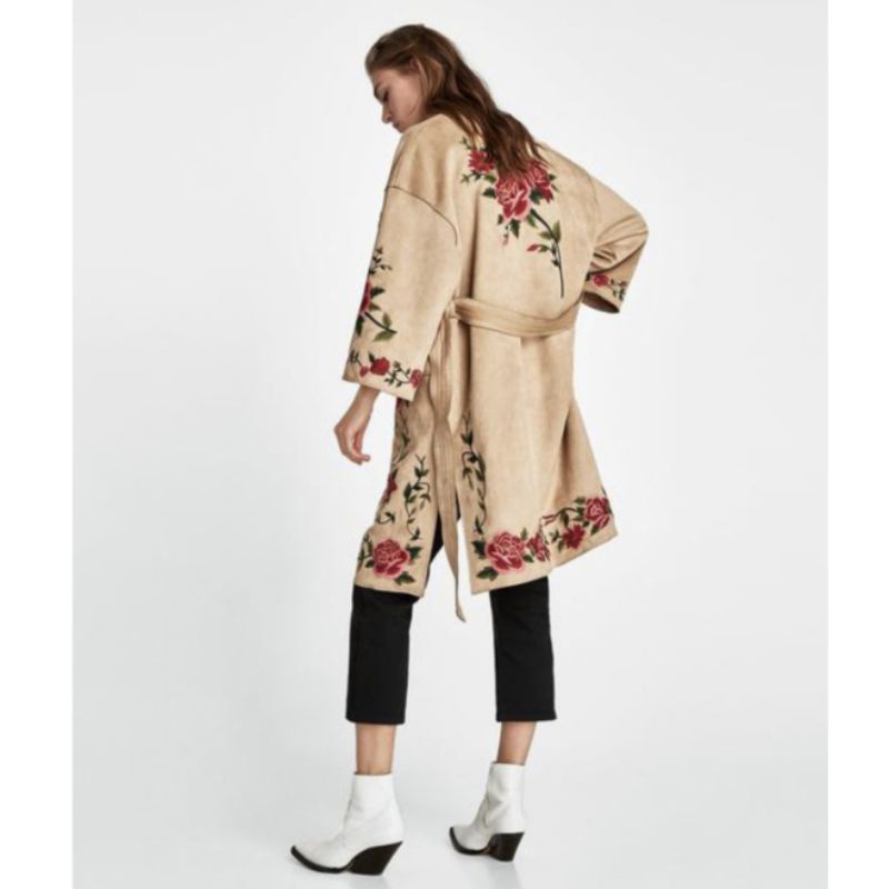 Jual coach jacket zara embroidered.EMBROIDERED TRENCH COAT BY ZARA ...