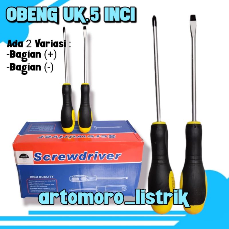 Jual Obeng Screwdriver 5 Inchi/ Obeng Screwdriver 5"/ Obeng Positif ...