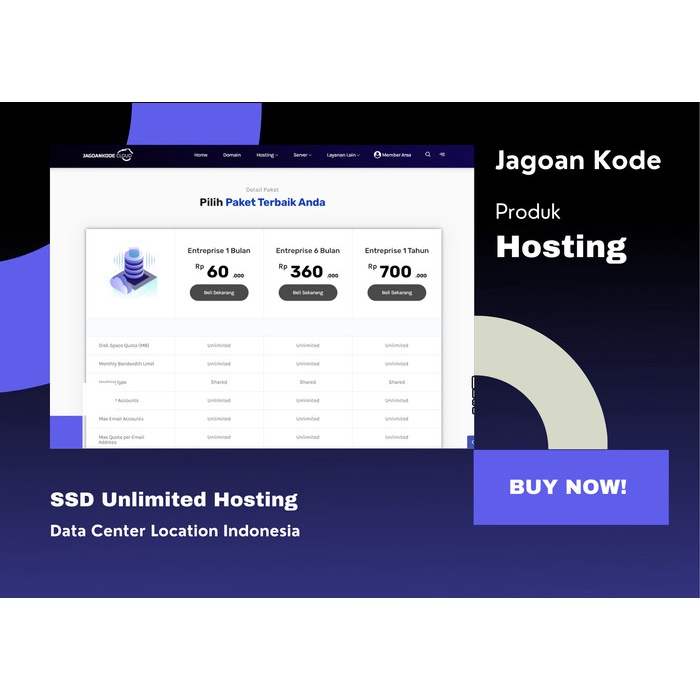 Jual Unlimited Hosting SSD Data Center Indonesia Bisa Diperpanjang | Shopee Indonesia