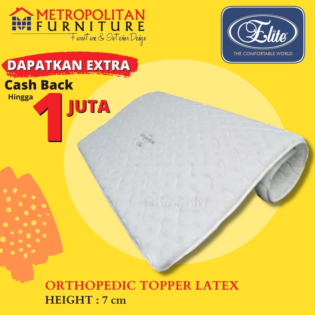 Jual Elite Orthopedic Topper Latex Tebal 7cm Pelapis Kasur Toper ...