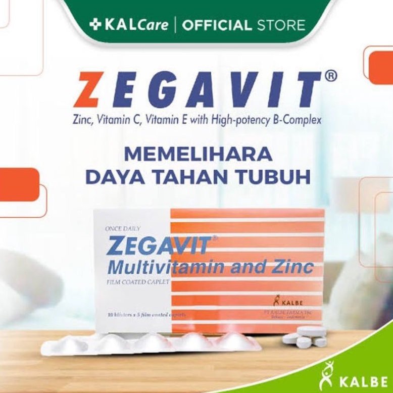 Jual ZEGAVIT Vitamin B, C, E, Zinc (1 BOX/50 TABLET) | Shopee Indonesia