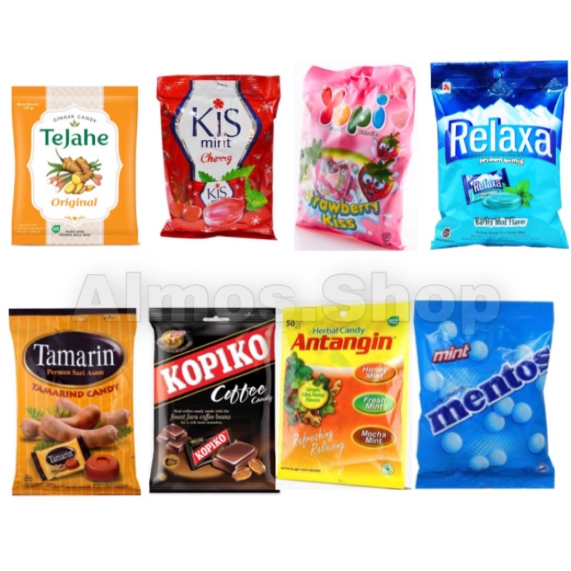 Jual Aneka Permen 1 pack isi 50pcs Kopiko/ Mentos/ Tamarin/ Relaxa ...