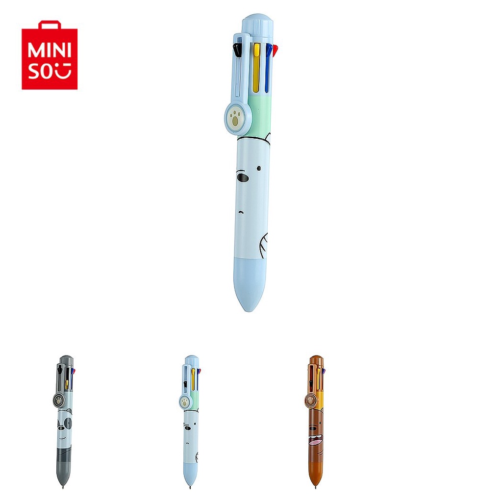 Jual COD DENPASAR miniso We Bare Bears Ballpoint Pen 8 colors Pulpen ...