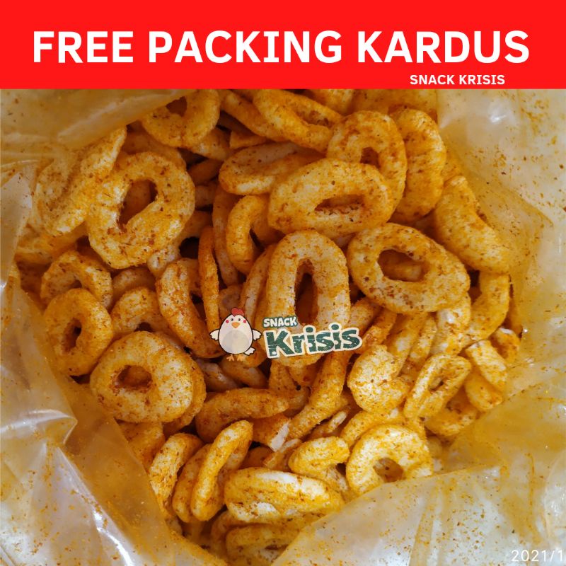 Jual Kerupuk seblak ring pedas kerupuk koin 200g | Shopee Indonesia