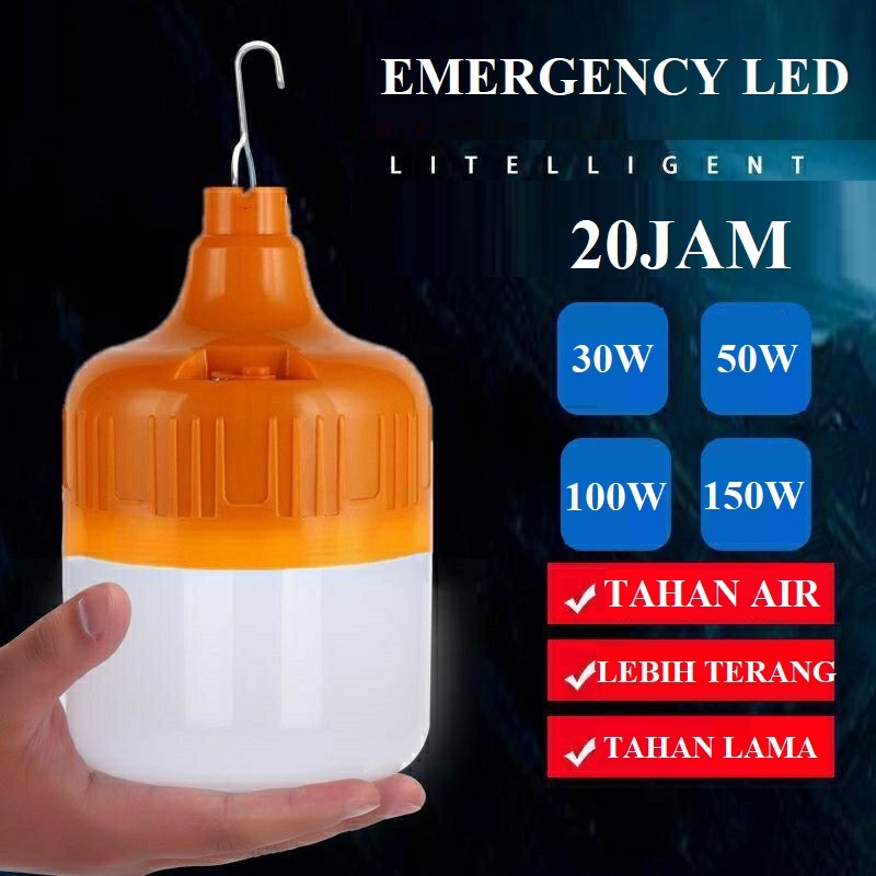 Jual Lampu Bulb LED Emergency 150W / Lampu Indoor Outdoor 100W ...