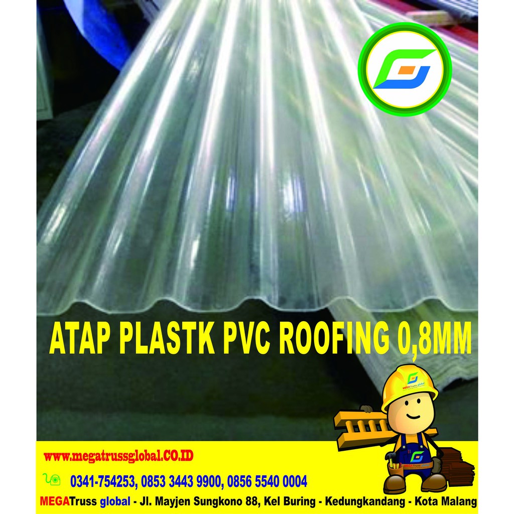 Jual Atap Plastik Transparan - PVC Fiber Gelombang -Fleksilite Material ...