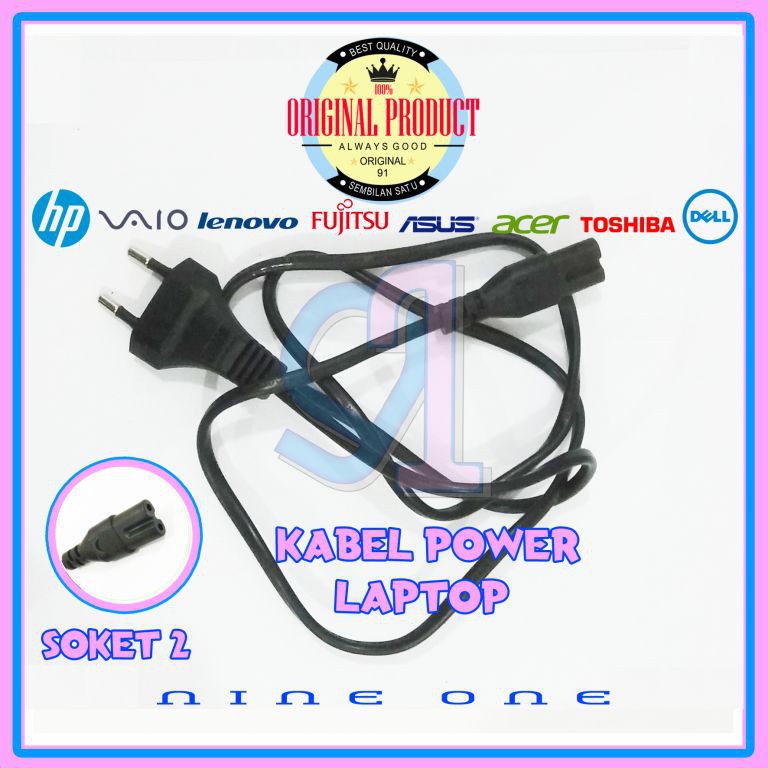 Jual Kabel Power Adaptor Charger Laptop soket2 colokan cabel cable ...