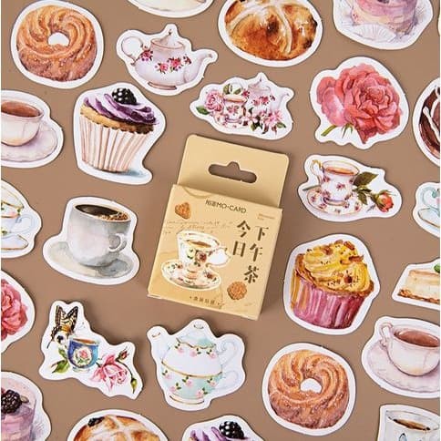 Jual Label Stickers - Afternoon Tea (45pcs) | Shopee Indonesia