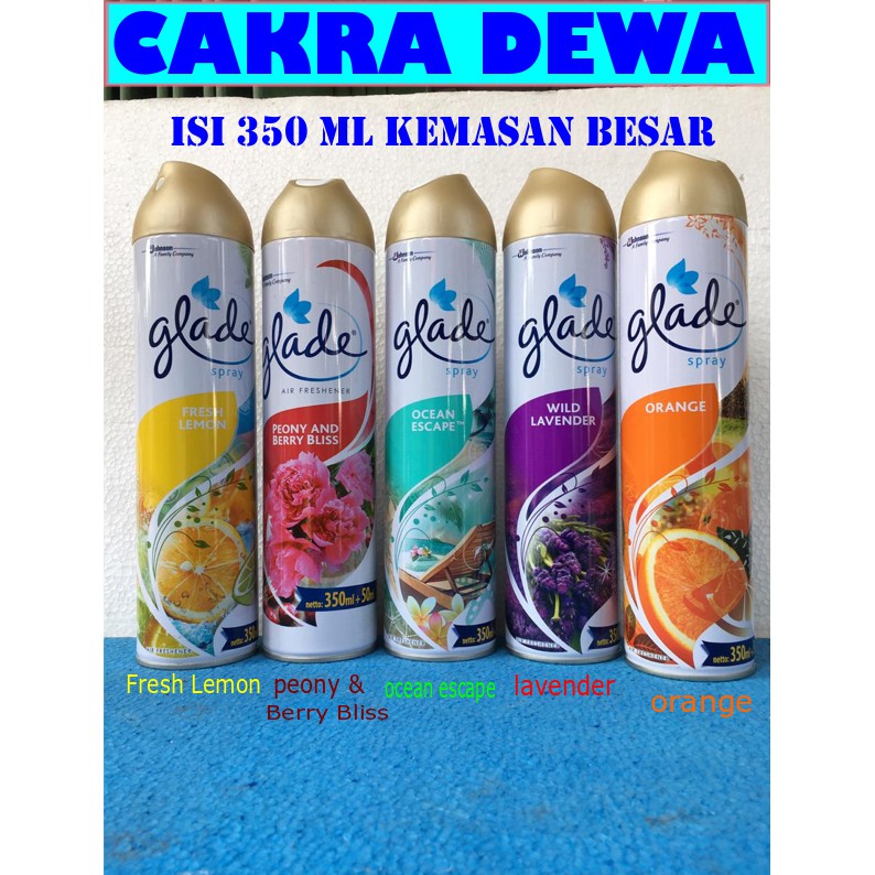 Jual GLADE Aerosol Spray Pengharum Ruangan aneka aroma kemasan 350 ml | Shopee Indonesia