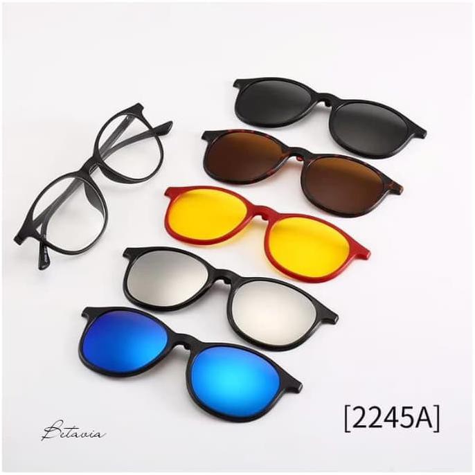 Jual Frame Kacamata Minus CLIP ON 5 Lensa + Lensa Antiradiasi ...