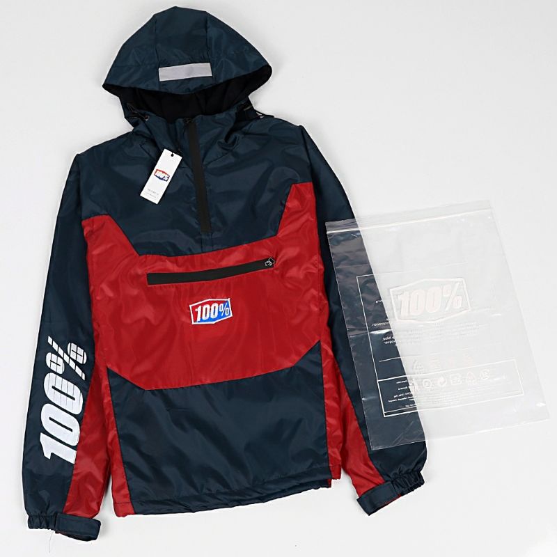 Jual JAKET 100% CAGOULE WATERPROOF (BLUE x RED) | Shopee Indonesia