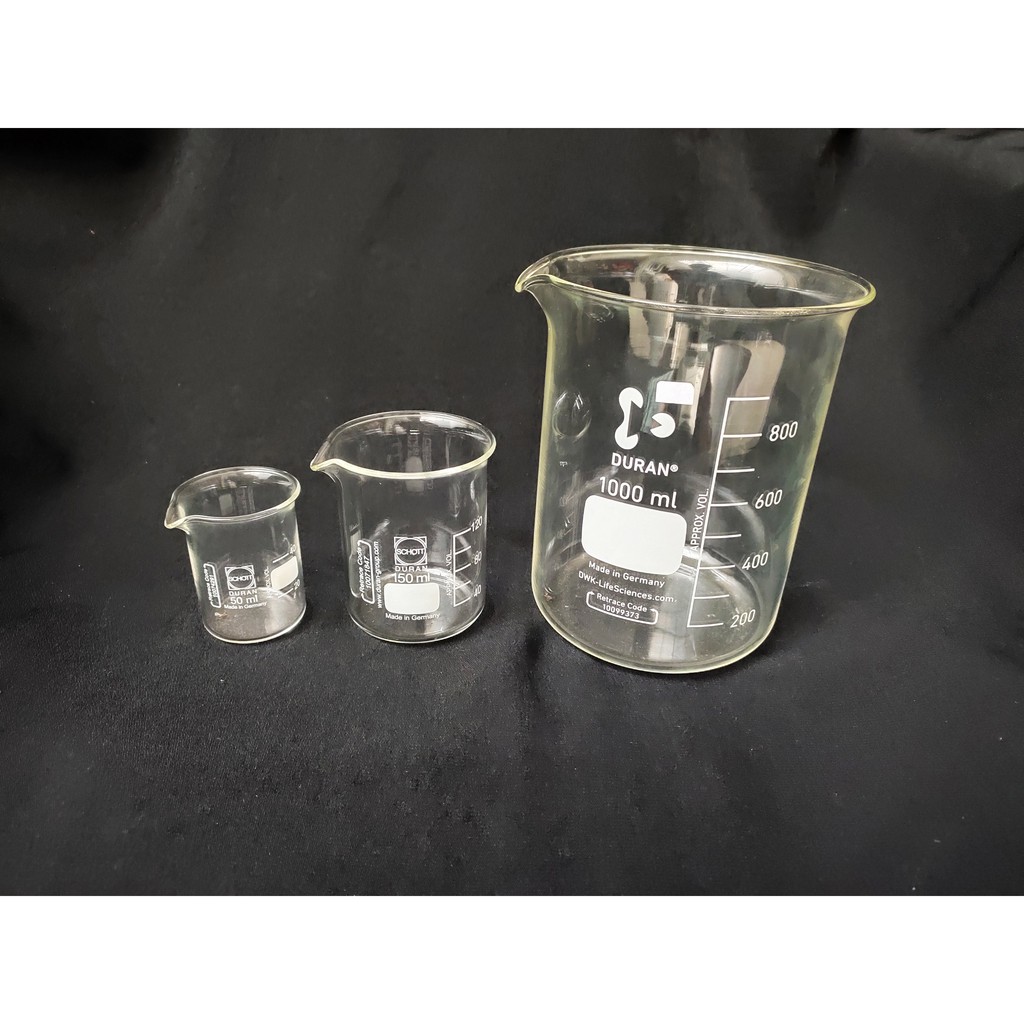 Jual Beaker glass duran 50 ml / 100 ml / 250 ml / gelas kimia | Shopee Indonesia