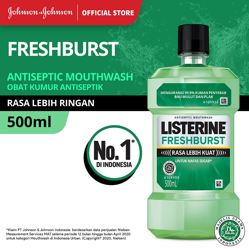 Jual Listerine Freshburst Antispetic Mouthwash 500ml 500 ml | Shopee ...