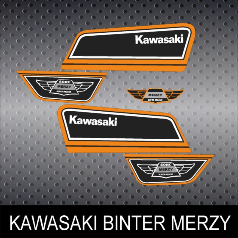 Jual STIKER STRIPING DECAL MOTOR KAWASAKI BINTER MERZY | Shopee Indonesia
