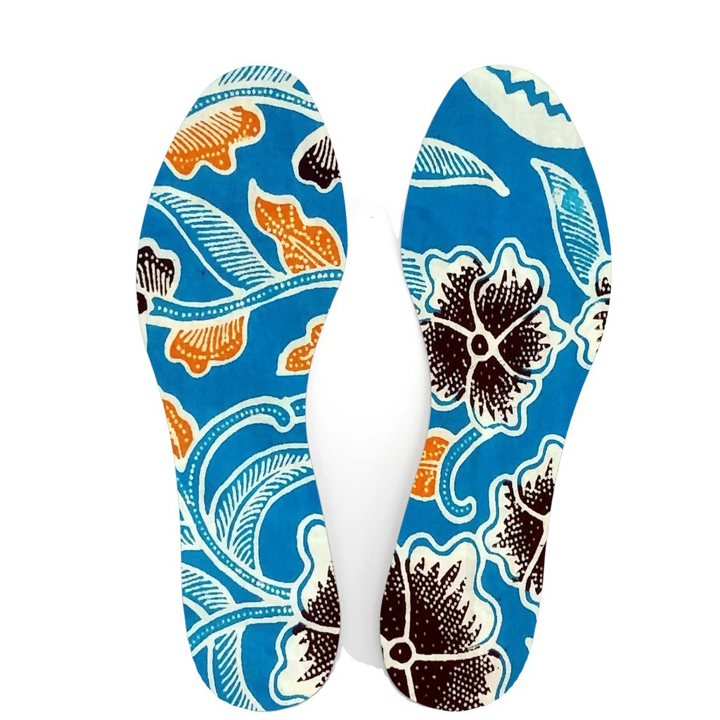 Jual Sepatu Batik biru|asli bahan batik, Model tali-casual | Shopee ...