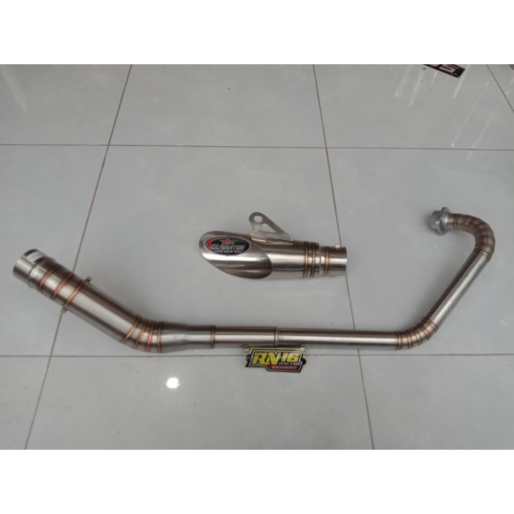 Jual knalpot racing gladiator ful cacing satriafu sonic vixion r15 gsx ...
