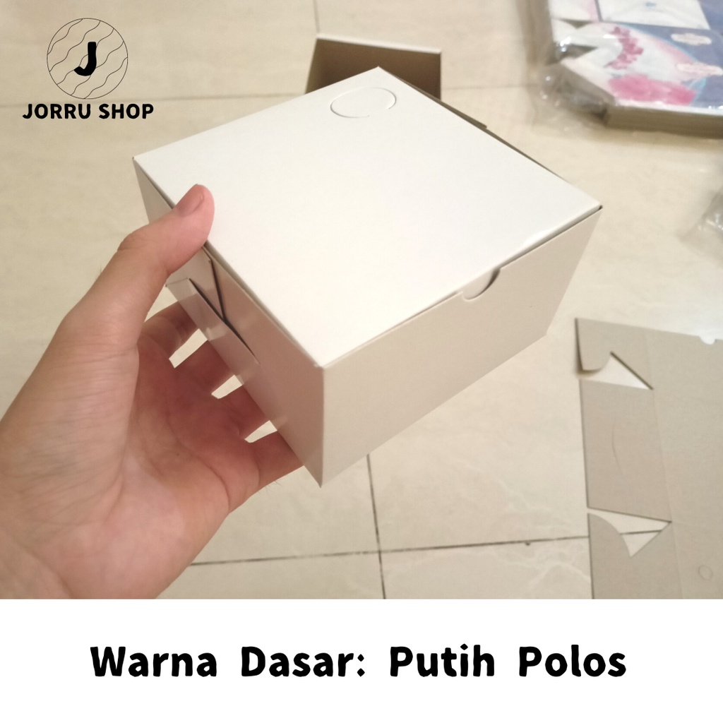 Jual KOTAK KUE - SNACK BOX PUTIH POLOS Uk. 12 x 12 | Shopee Indonesia