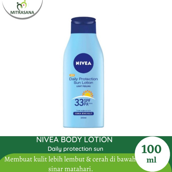 Jual NIVEA Body Lotion Daily Protection Sun 100 Ml | Shopee Indonesia
