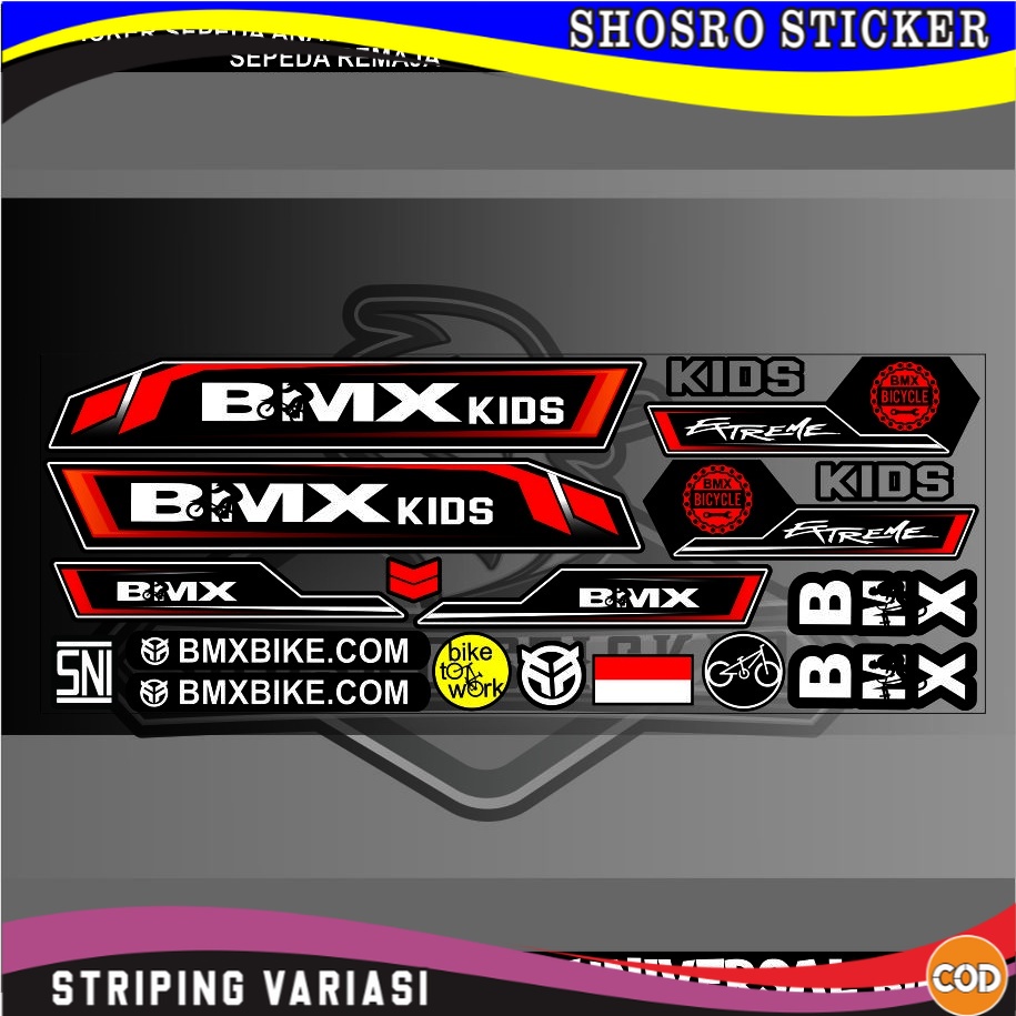 Jual polet STIKER STRIPING SEPEDA ANAK SEPEDA BMX / VARIASI SEPEDAH ...