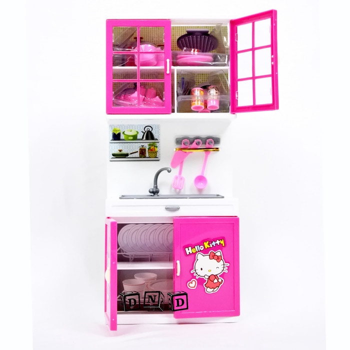 Jual Mainan Hello Kitty Modern Kitchen Playset Cuci Piring Sink Set ...