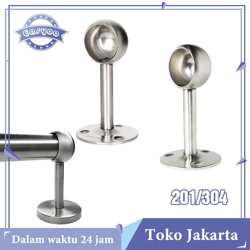 Jual Bracket Gayung Pipa 3/4 Inch Braket Pipa Topi Bulat Stainless ...