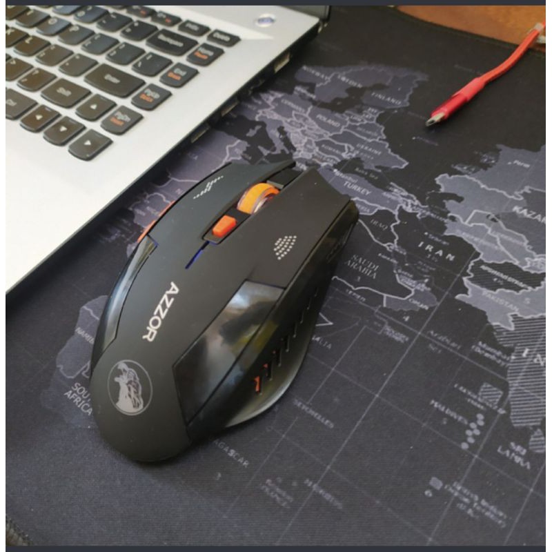 Jual Mouse Gaming Azzor Wireless Rechargeable USB 2400 DPI 2.4G | Shopee Indonesia
