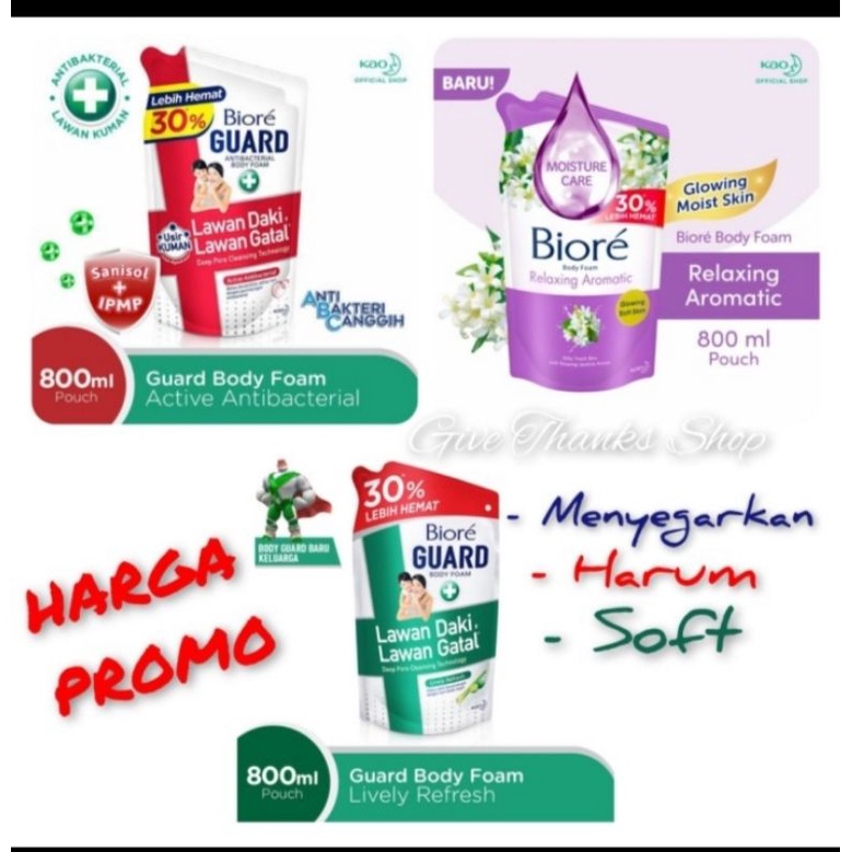 Jual BIORE SABUN MANDI CAIR - REFILL 800ml | Shopee Indonesia