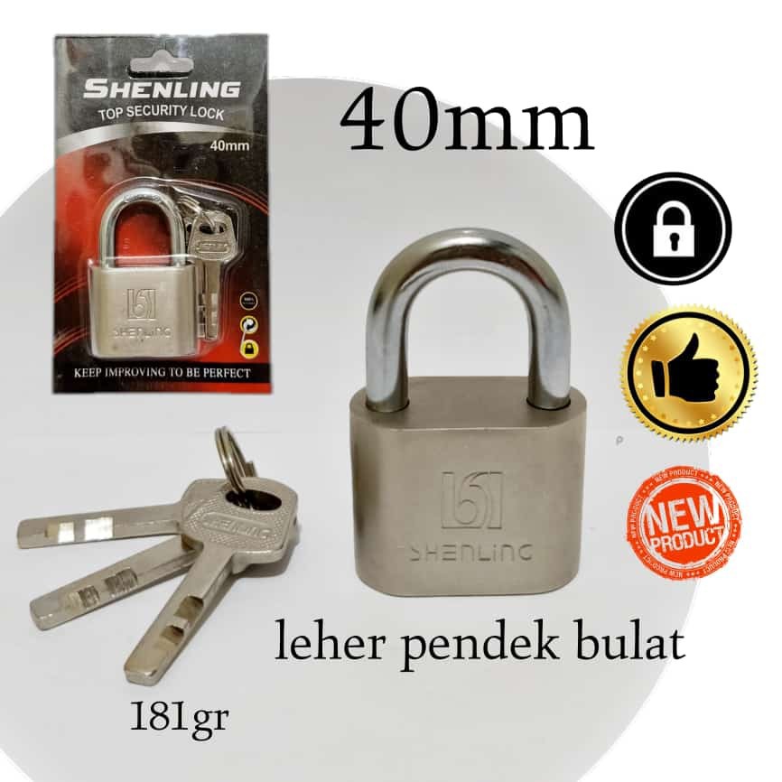Jual GEMBOK 40 MM LEHER PENDEK MURAH ANTI MALING | Shopee Indonesia