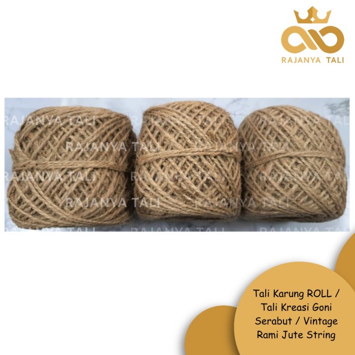 Jual Tali Karung ROLL / Tali Kreasi Goni Serabut / Vintage Rami Jute ...