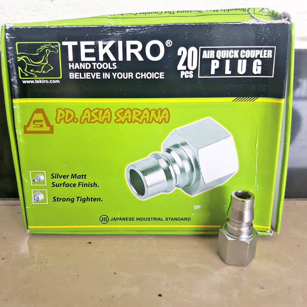 Jual [PF20] Air Quick Coupler Plug TEKIRO AT-QC1098 Nepel Cuk Kopler Angin PF 20 | Shopee Indonesia