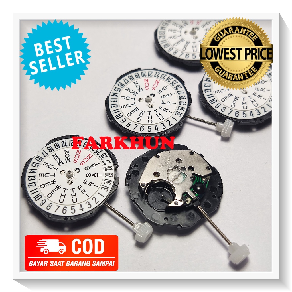 Jual TERMURAH MESIN JAM TANGAN KALENG SL28 H-6 SL28H-6 HARI TANGGAL BAWAH MOVEMENT WATCH SL-28 ...