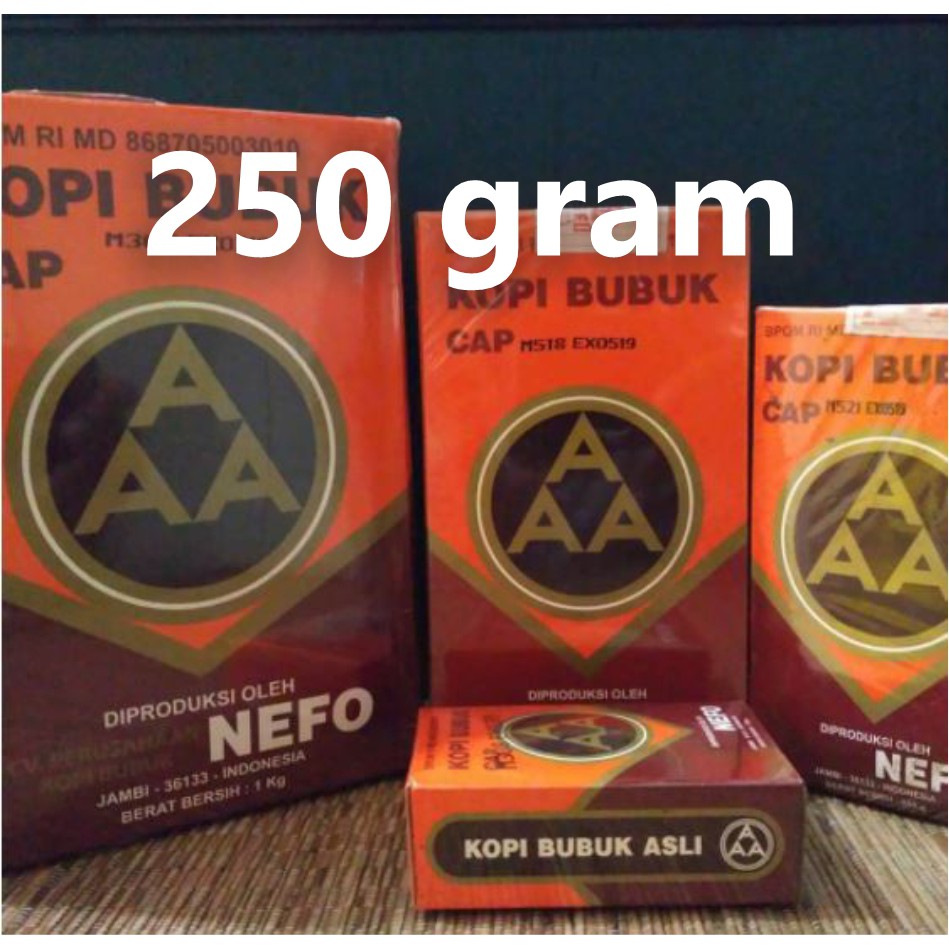 Jual KOPI AAA KEMASAN KOTAK 250 GRAM, OLEH-OLEH KOPI LEGENDARIS DARI ...