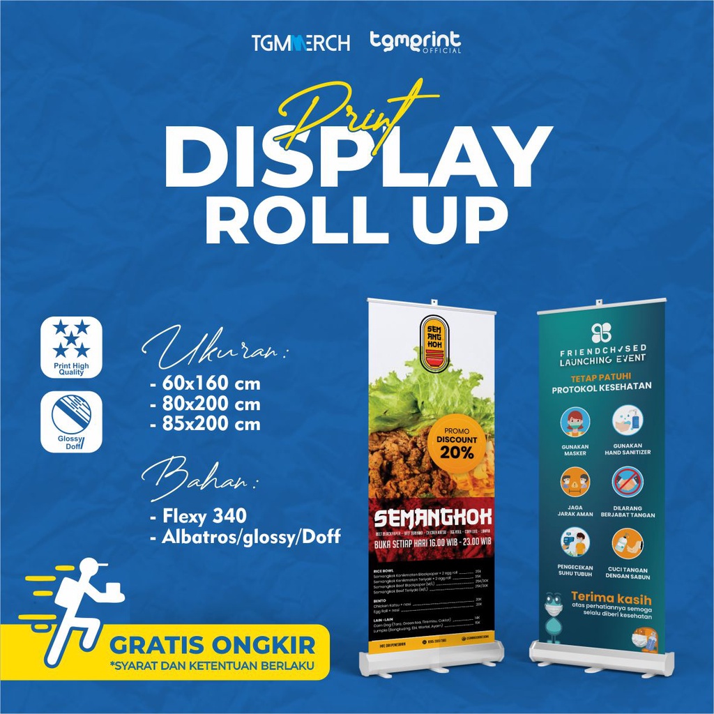 Jual TGM MERCH - Cetak Custom Display Roll Up Banner | Shopee Indonesia