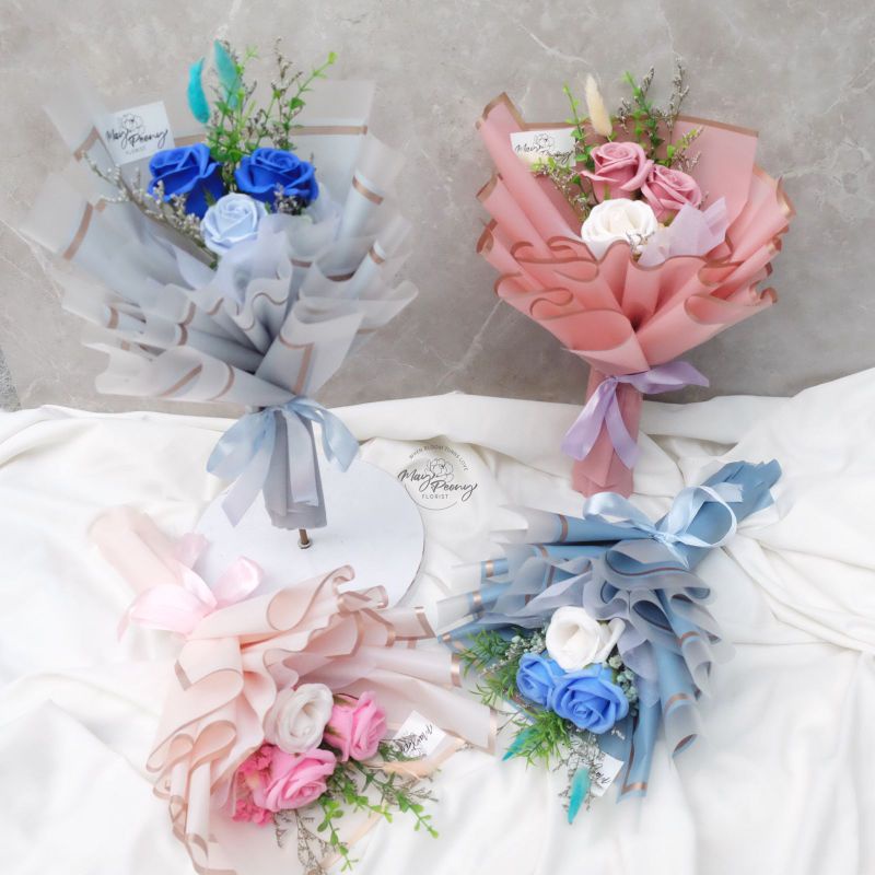 Jual ROSE SOAP BOUQUET 3 STEM - BUKET BUNGA SABUN HADIAH KADO GIFT ...