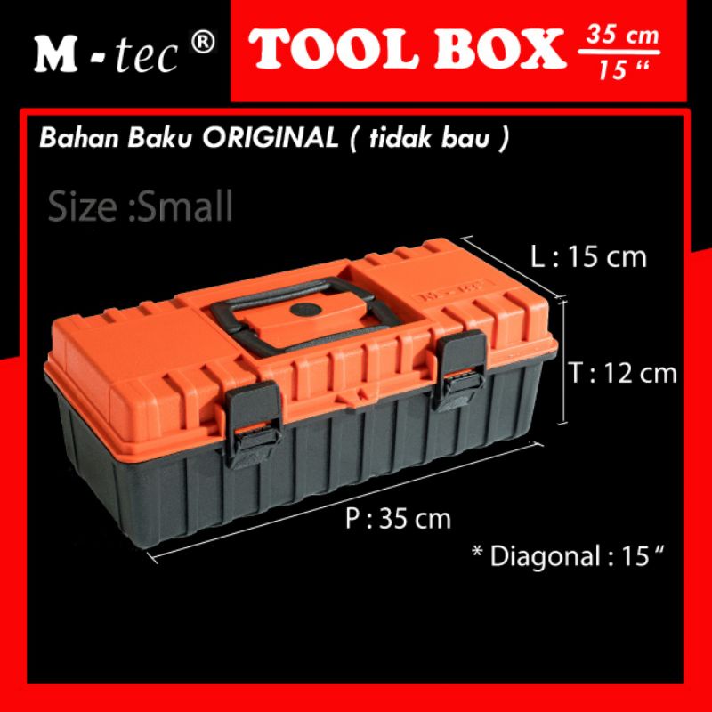 Jual Tool Box M-TEC size Small, kotak pekakas, box multifungsi, kotak ...
