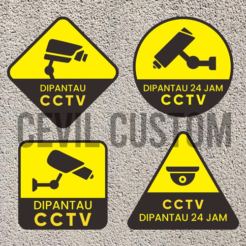 Jual Stiker kamera CCTV - custom cctv sticker decal | Shopee Indonesia