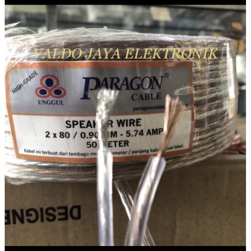 Jual PARAGON Kabel Speaker 2x80 PermeterKabel Toa Kabel Serabut Kabel ...