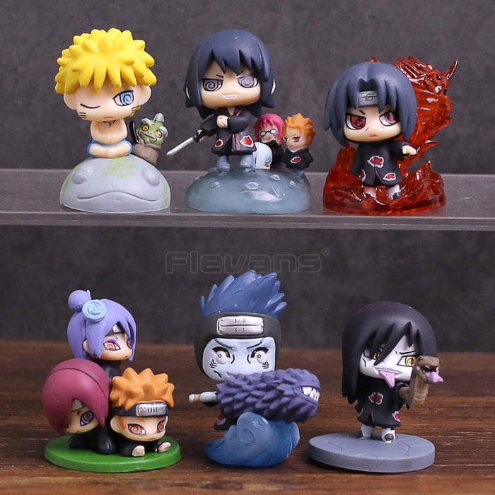 Jual AFT Naruto Petit Chara Land Figure Akatsuki Set Vol 2 Kode-AF010 ...