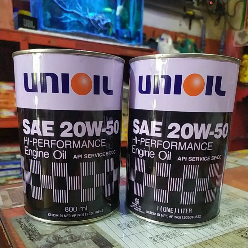 Jual UNIOIL / OLI UNION 0.8L & 1L SAE 20W-50 HI PERFORMANCE ENGINE OIL ...