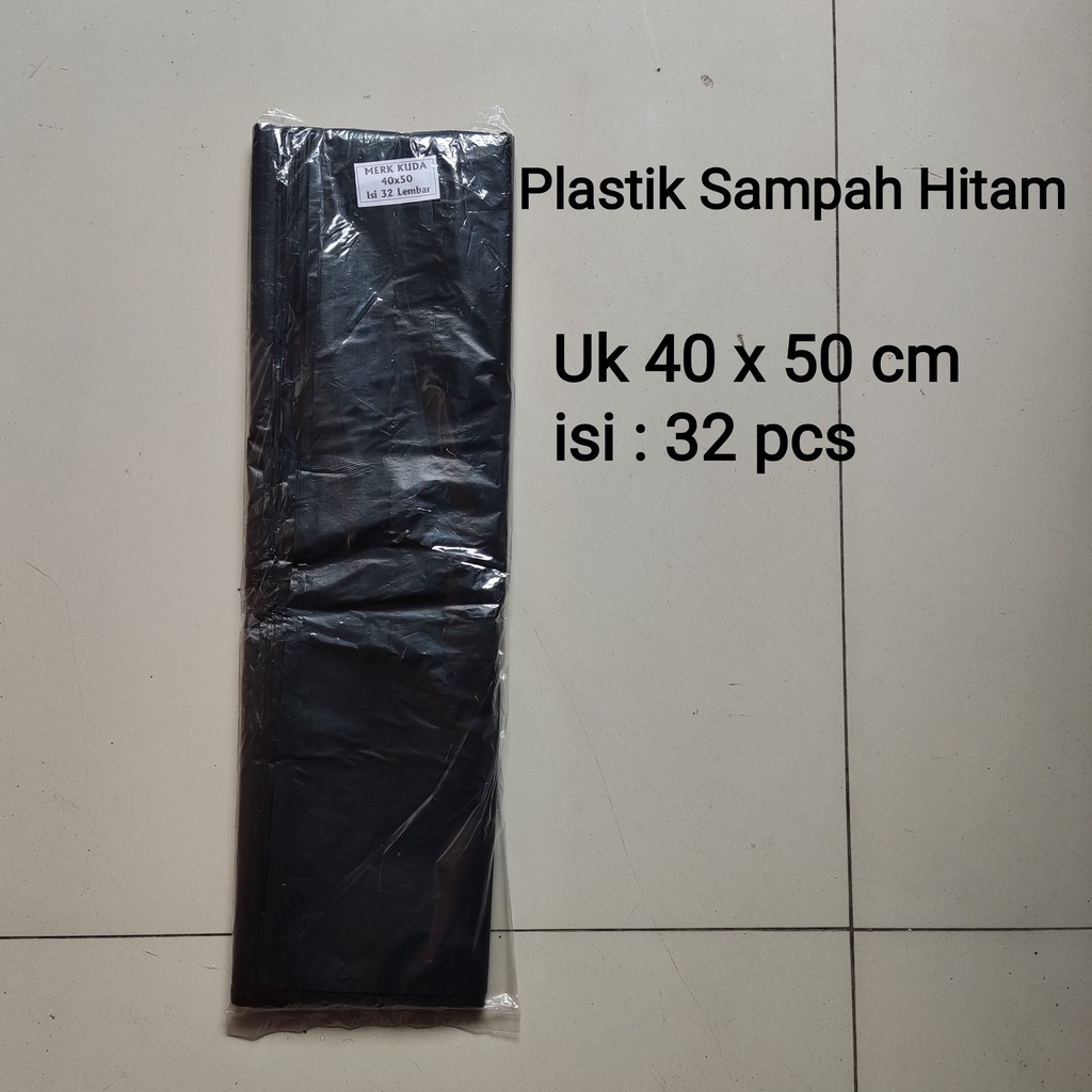 Jual (1 Pack) kantong plastik sampah Hitam Uk 40x50 / 40x60 /50x60 /50x75 /60x100 /80x100 ...